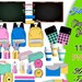 School Clipart Set, School Supplies Clipart Kit, School Time Clipart ...