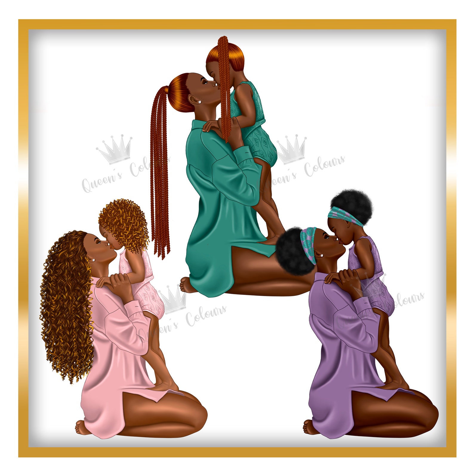 Mother Daughter Clipart Mothers Day Clipart Mom Clipart | Etsy