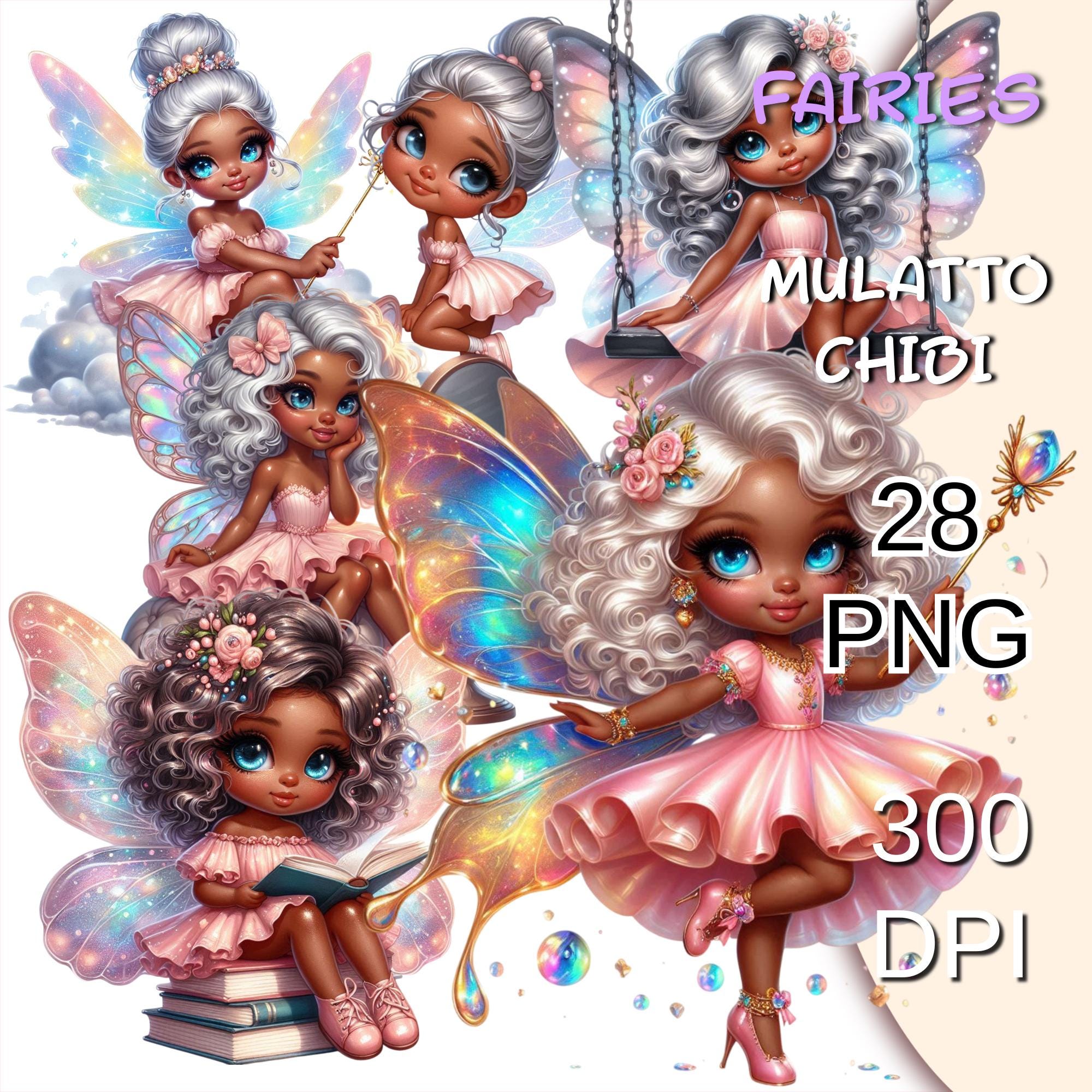 28 Png Black Cute Fairy Clipart, Little Fairy Girl Png, Afro Baby Fairy ...