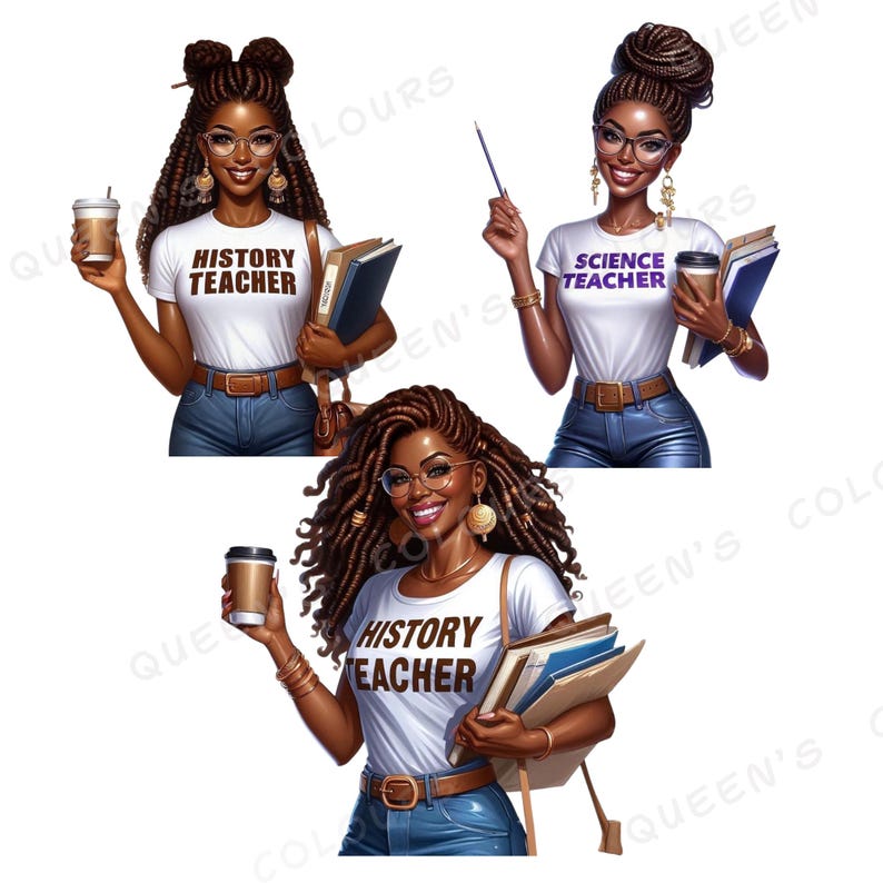 Teacher Woman Afro American Clipart, School Black Teacher Png, College ...