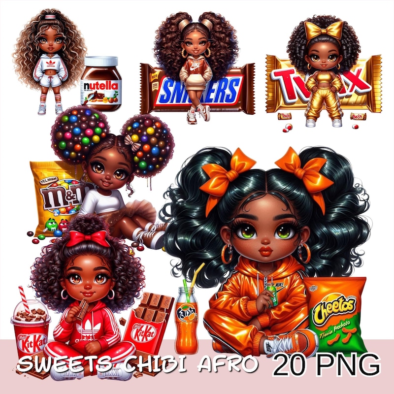 Chibi Girls Sweet Png - Etsy