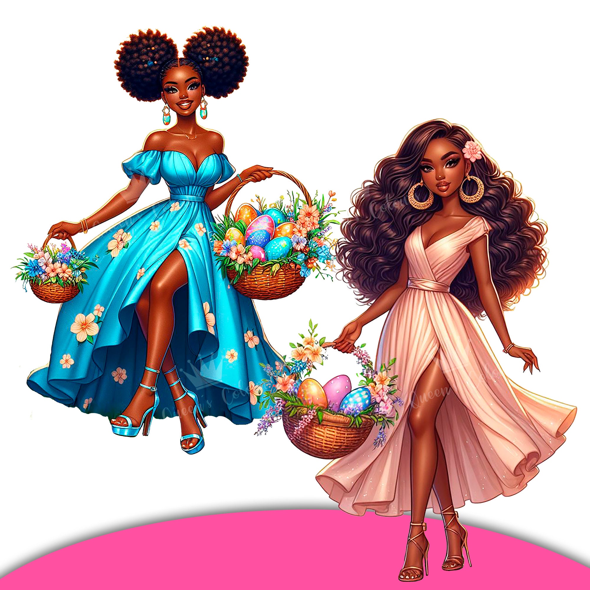 Easter Girl Clipart, Easter Girl PNG, Happy Easter Clipart, Easter Girl ...