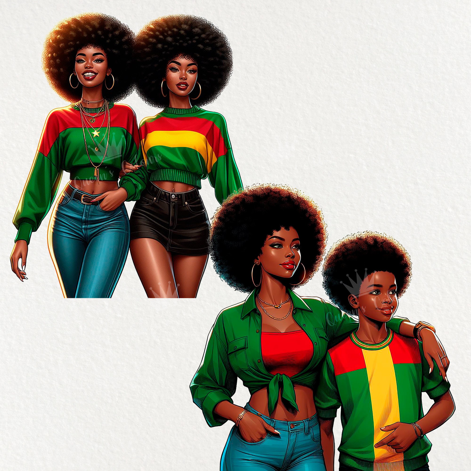 Black History Month Clipart Bundle, Juneteenth Clipart, Black People ...