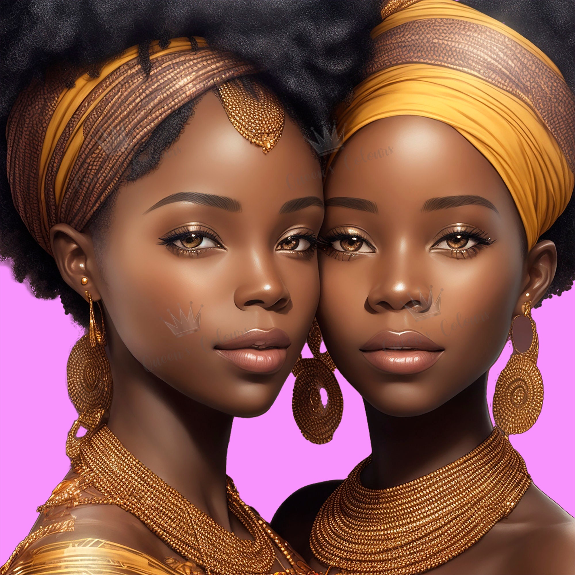 Black Sisters Clipart, Sister Girls Clipart, Afro Sisters, Best Friends ...