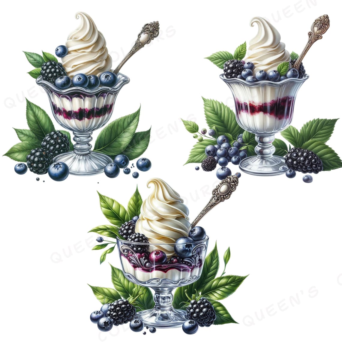 Ice Cream Clipart Bundle, 27 Summer Ice Cream Png, Watercolor Ice Cream ...