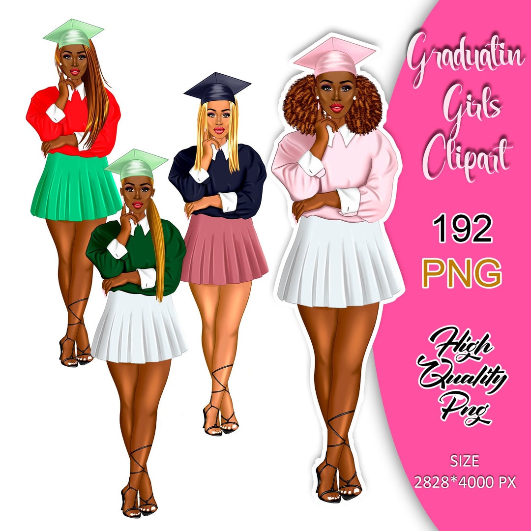 Graduation Girl Clipart, Graduating Girl Clipart, Graduating Girl ...