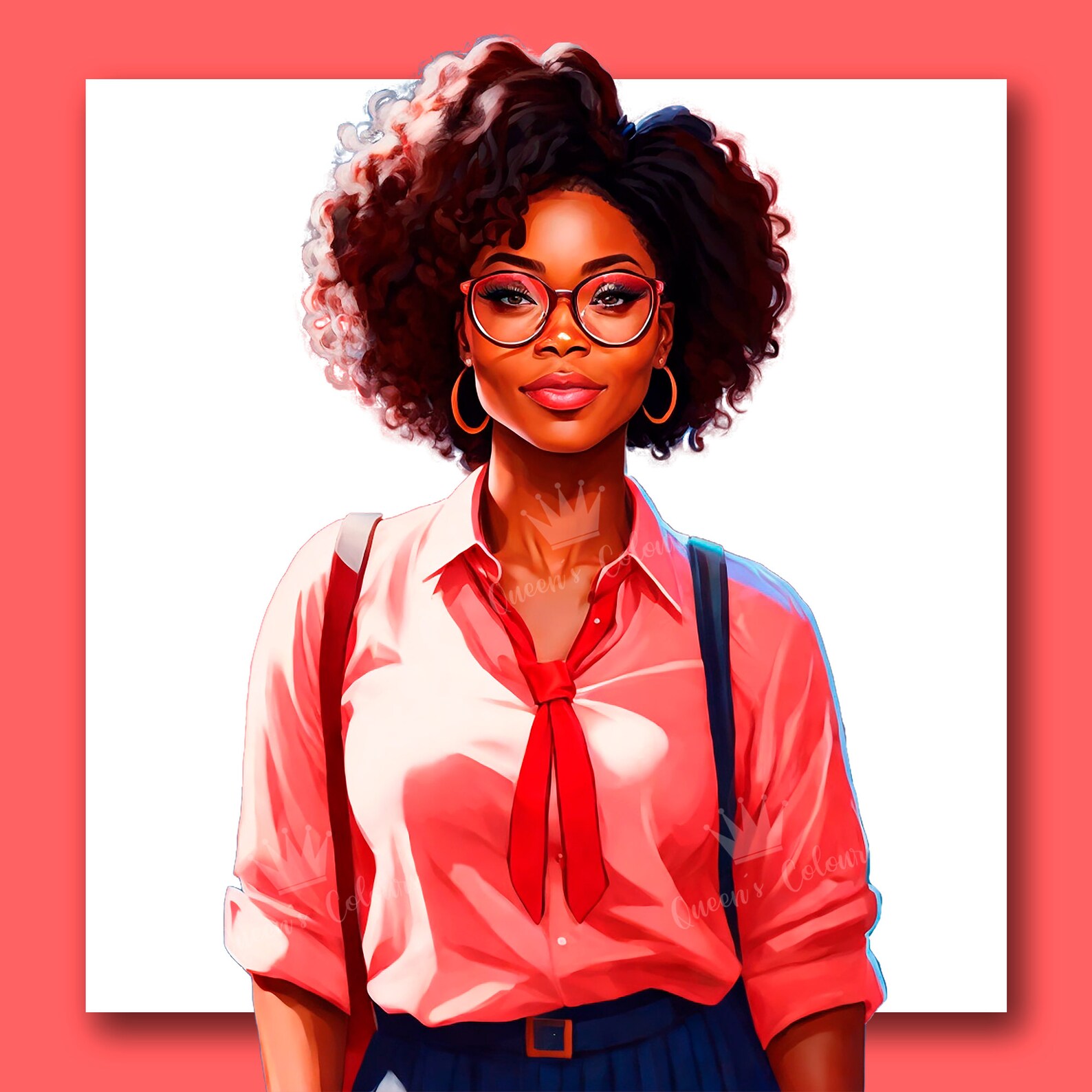 Teacher Woman Clipart, Black Teacher PNG, Teacher Stationary Clipart ...