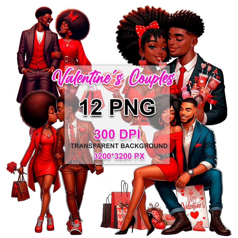 Valentines Day Clipart, Love Couple Clipart, Love Date Clipart ...