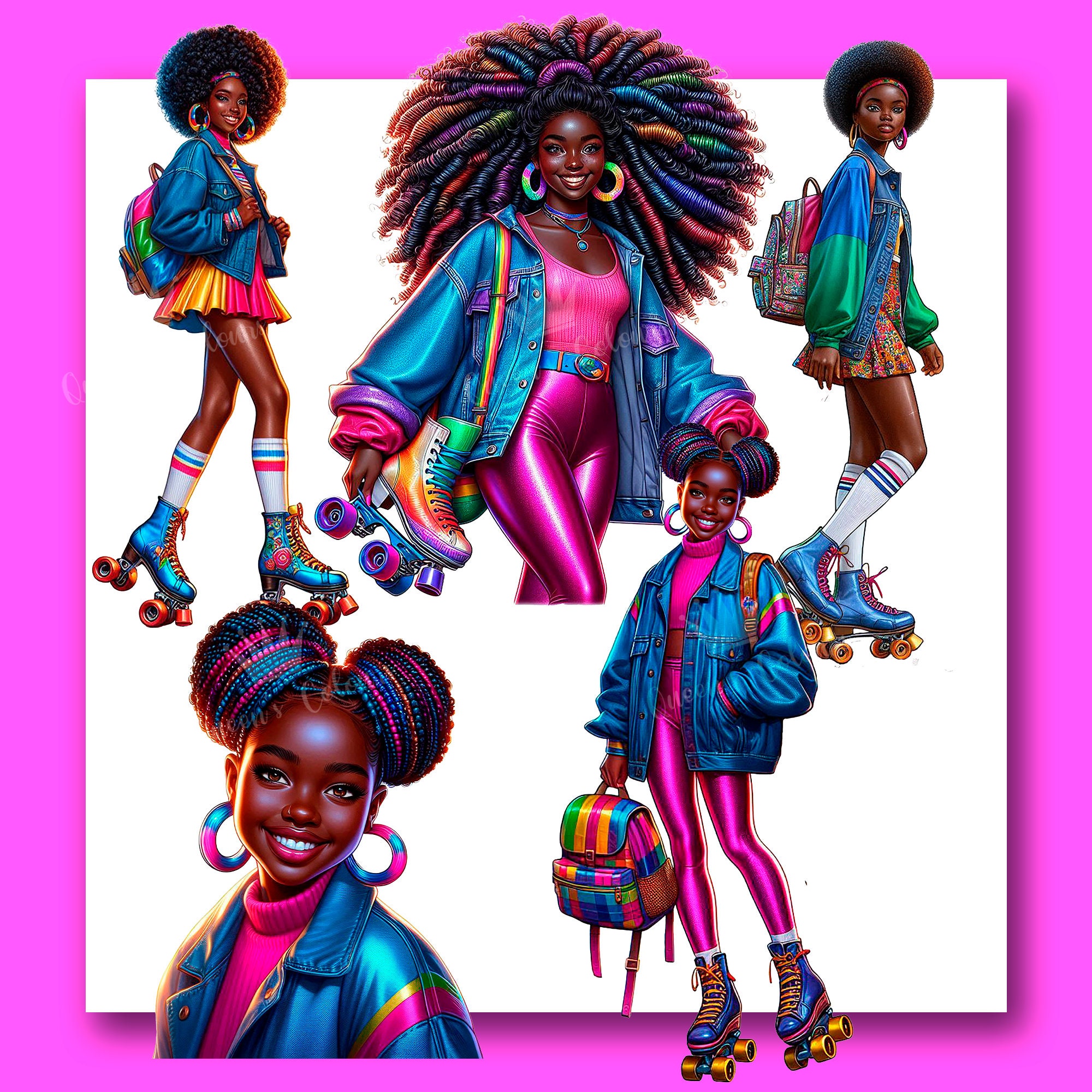 School Teenager Girl Clipart, Afro Teenager Clipart, Highschool Girl ...
