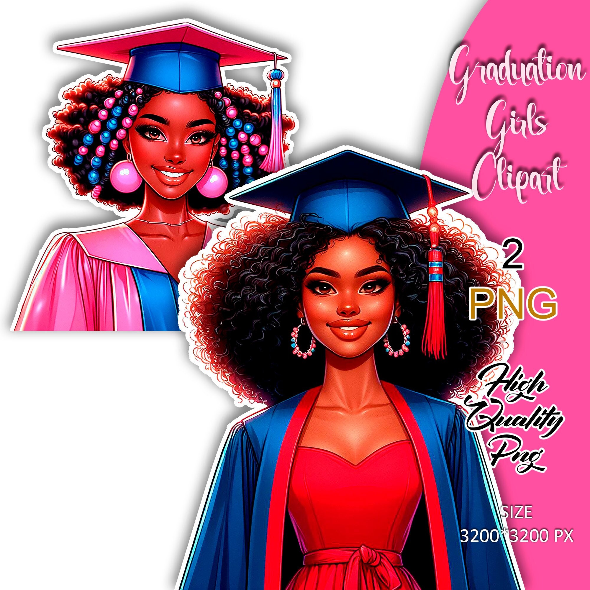 Graduation Girl Clipart, Graduation Girl Png, Graduating Girl Planner ...
