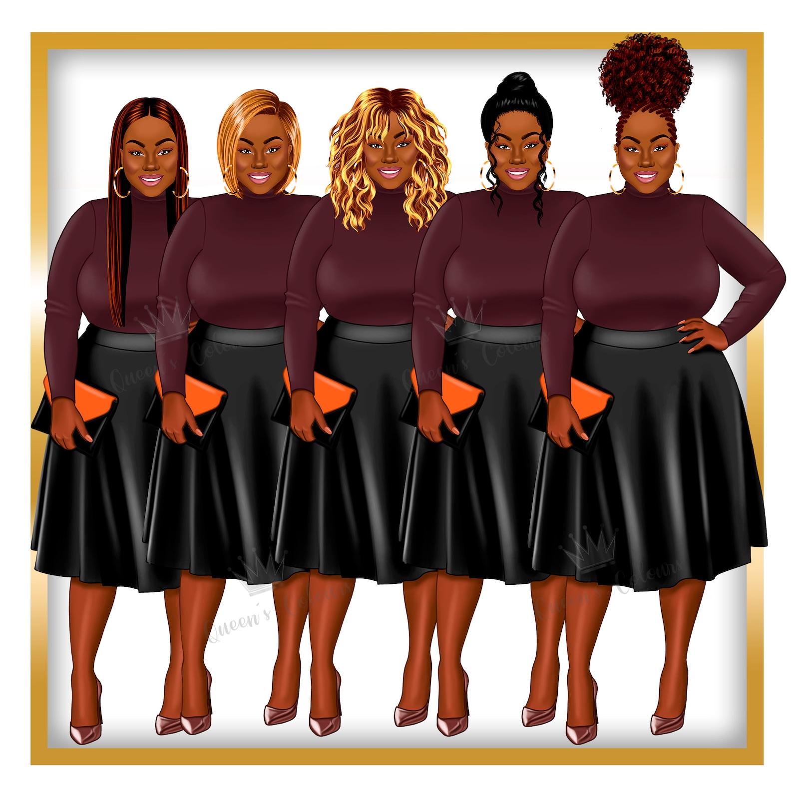 Plus Size Clipart Curvy Girl Clipart Plus Size Model Lady | Etsy