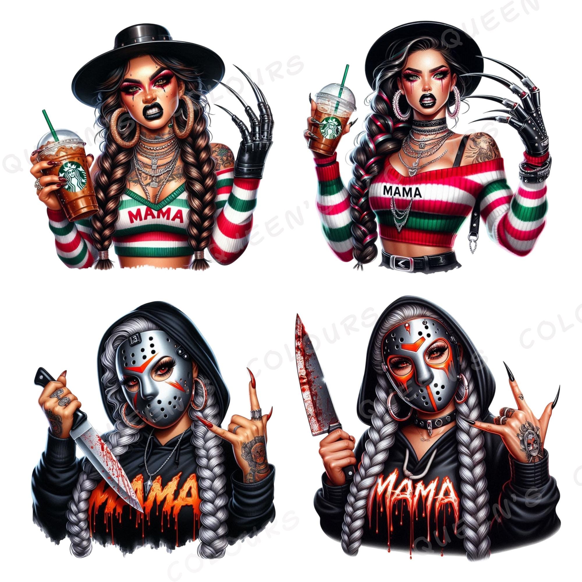 Halloween Horror Mom Png Clipart, Spooky Mama Png, Halloween Killer ...