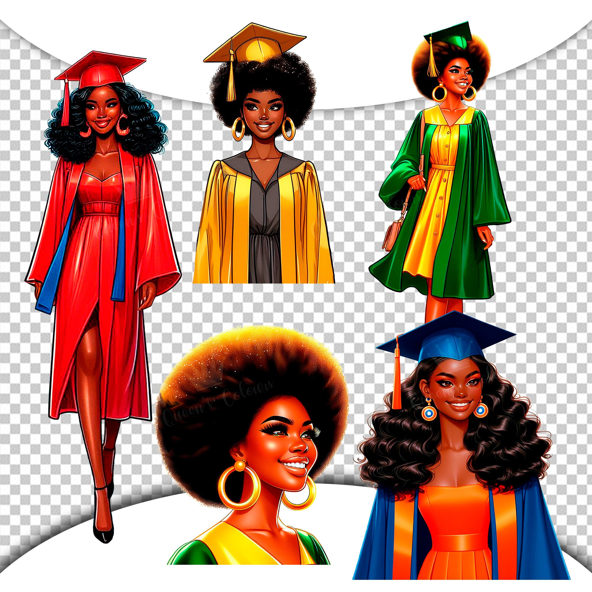 Graduation Girl Clipart, Graduation Girl PNG, Graduating Girls Planner ...