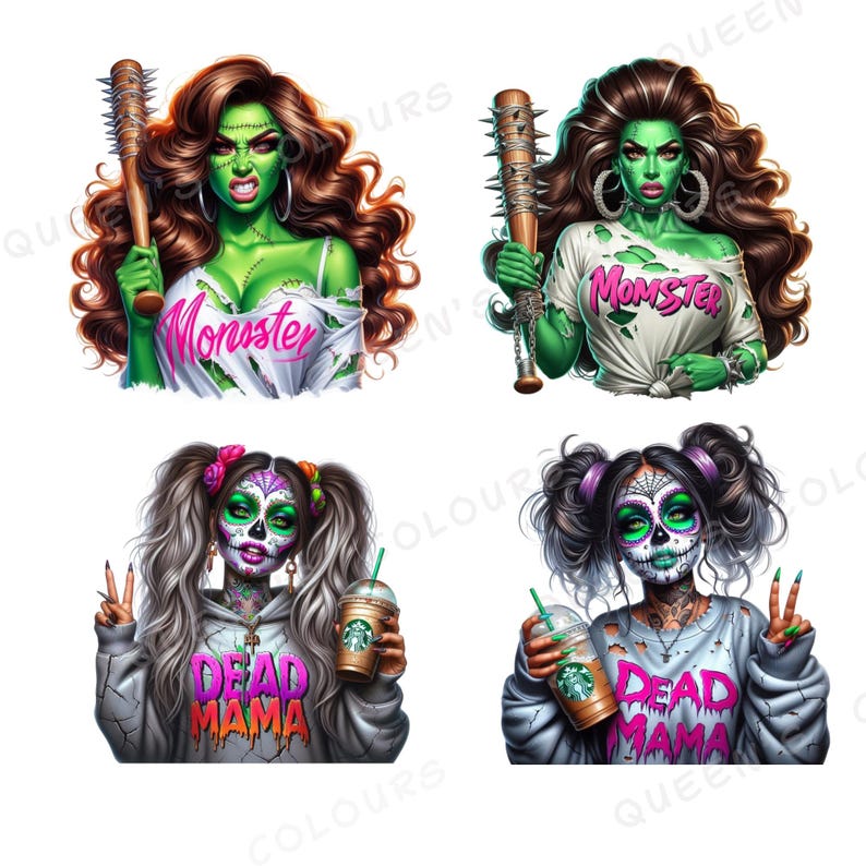 Halloween Horror Mom Png Clipart, Spooky Mama Png, Halloween Killer ...