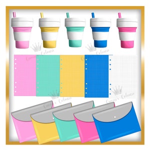 School Clipart Set, School Supplies Clipart Kit, School Time Clipart ...