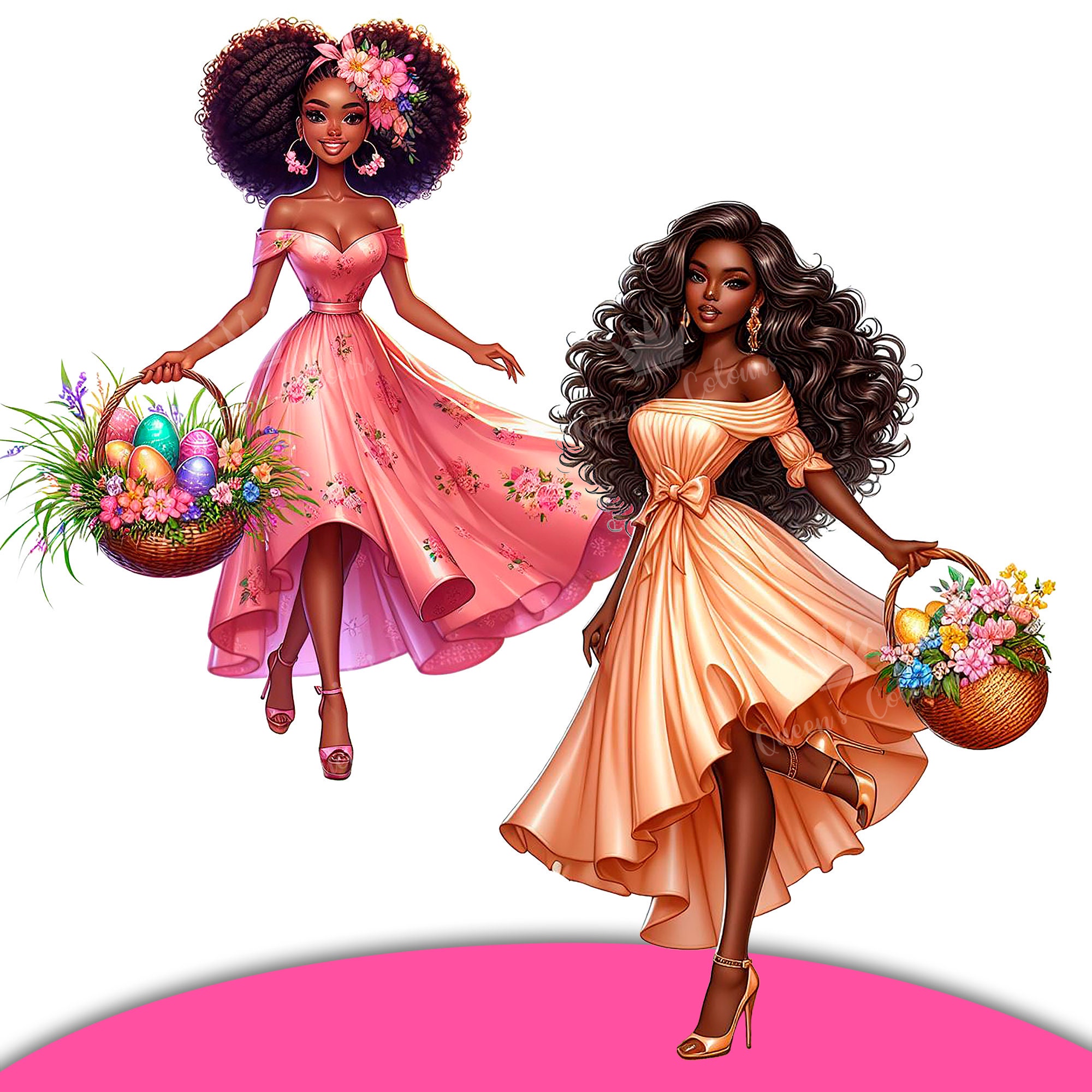 Easter Girl Clipart, Easter Girl PNG, Happy Easter Clipart, Easter Girl ...