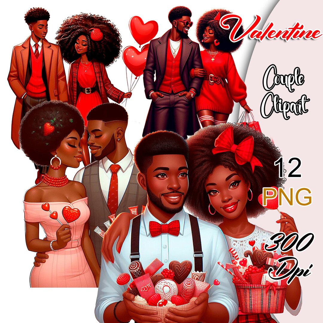 Valentines Day Clipart, Love Couple Clipart, Love Date Clipart ...