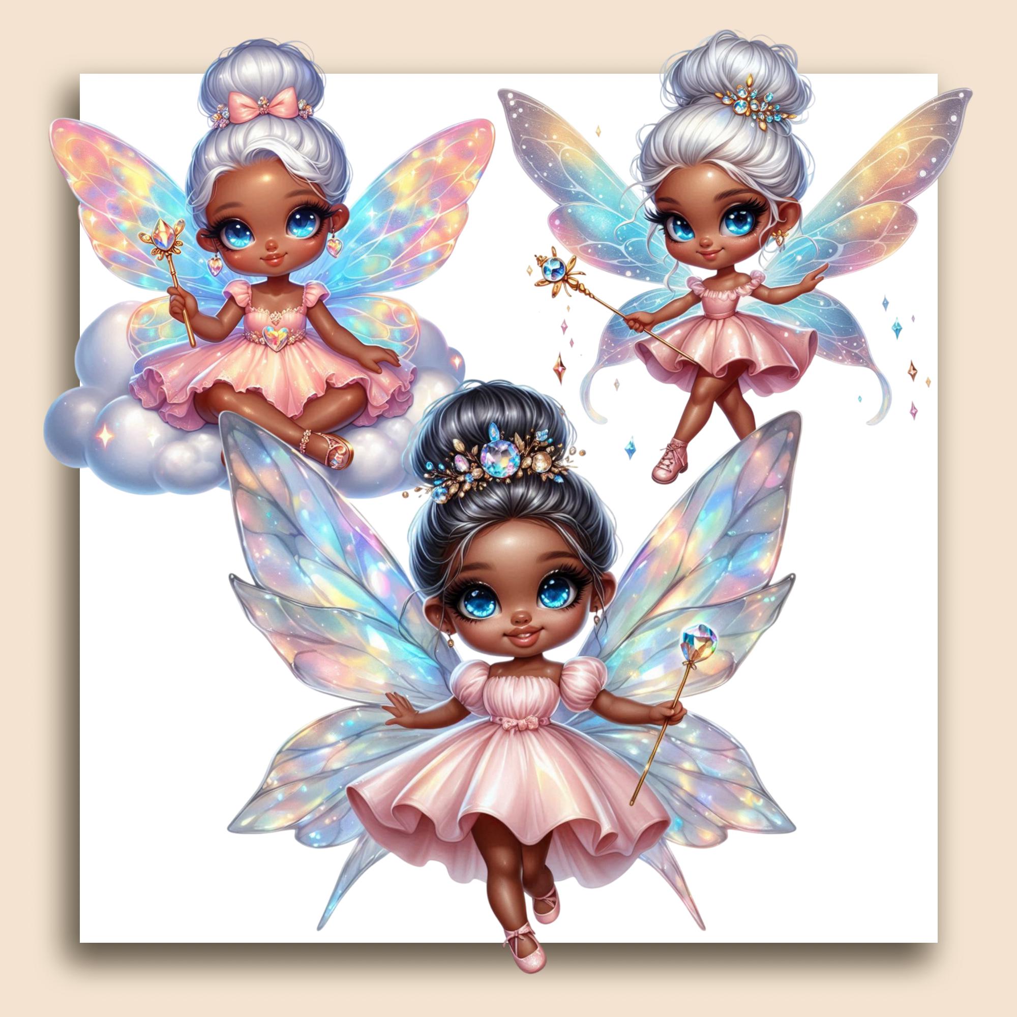 28 Png Black Cute Fairy Clipart, Little Fairy Girl Png, Afro Baby Fairy ...