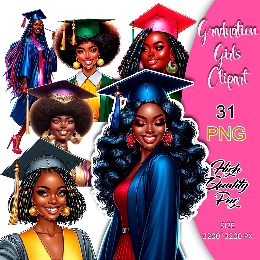 Graduation Clipart, Graduation Girls Planner Stickers, College Senior ...