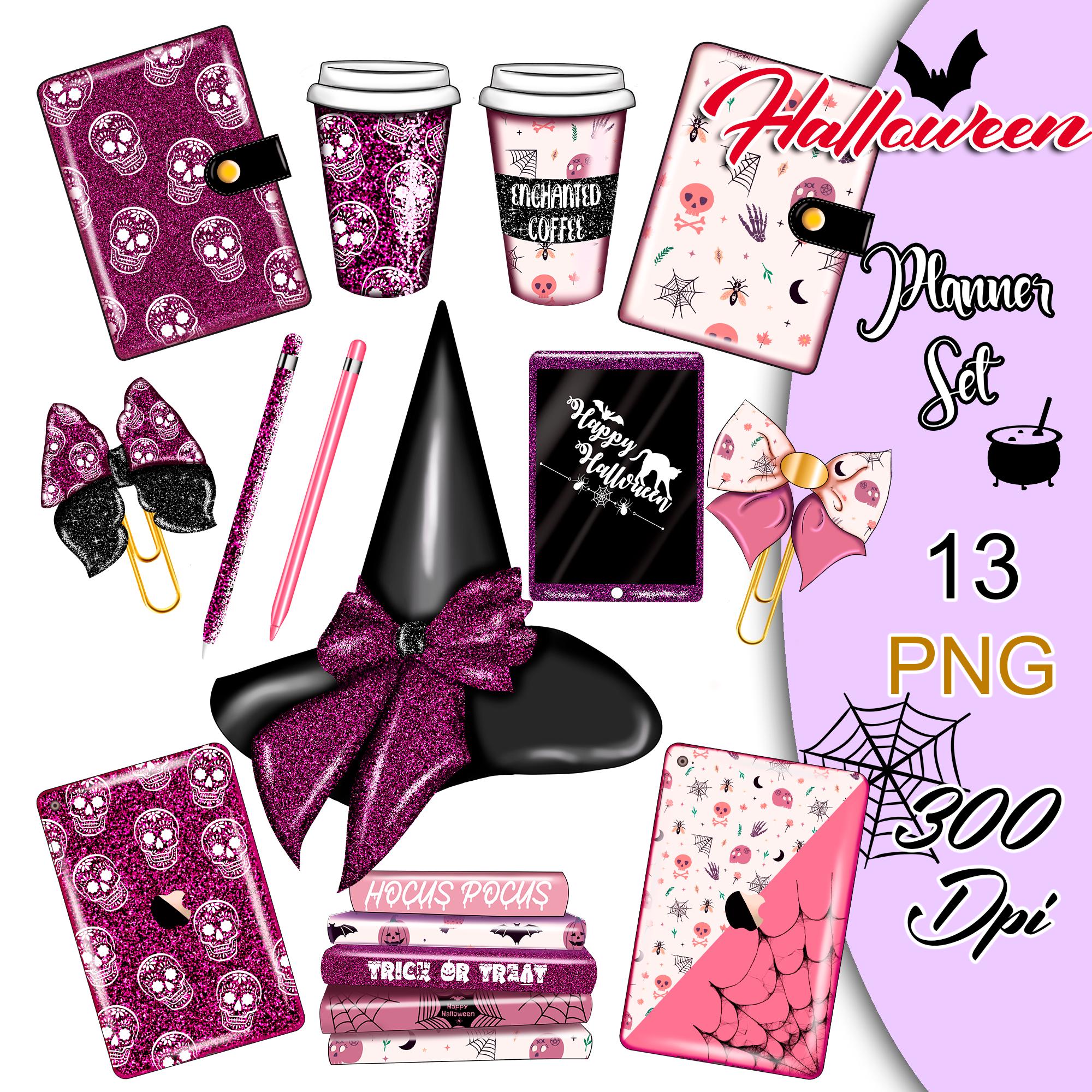 Halloween Planner Clipart Set, Halloween Bundle Stickers, Halloween ...
