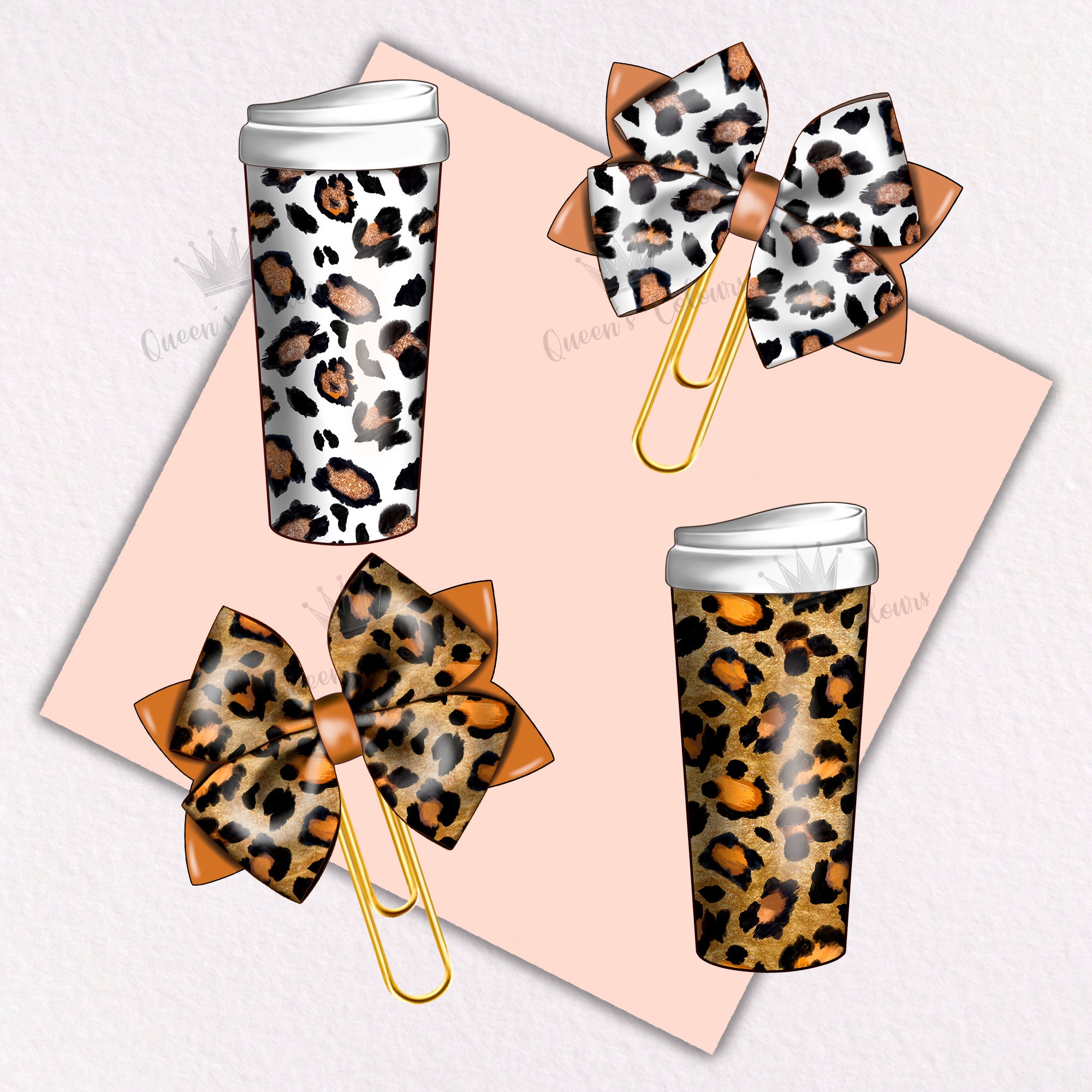 Animal Print Planner Set Clipart, Planner Decorations Clipart ...