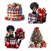 Christmas Black Family Clipart Set, Afro American Couple and Kids Png ...