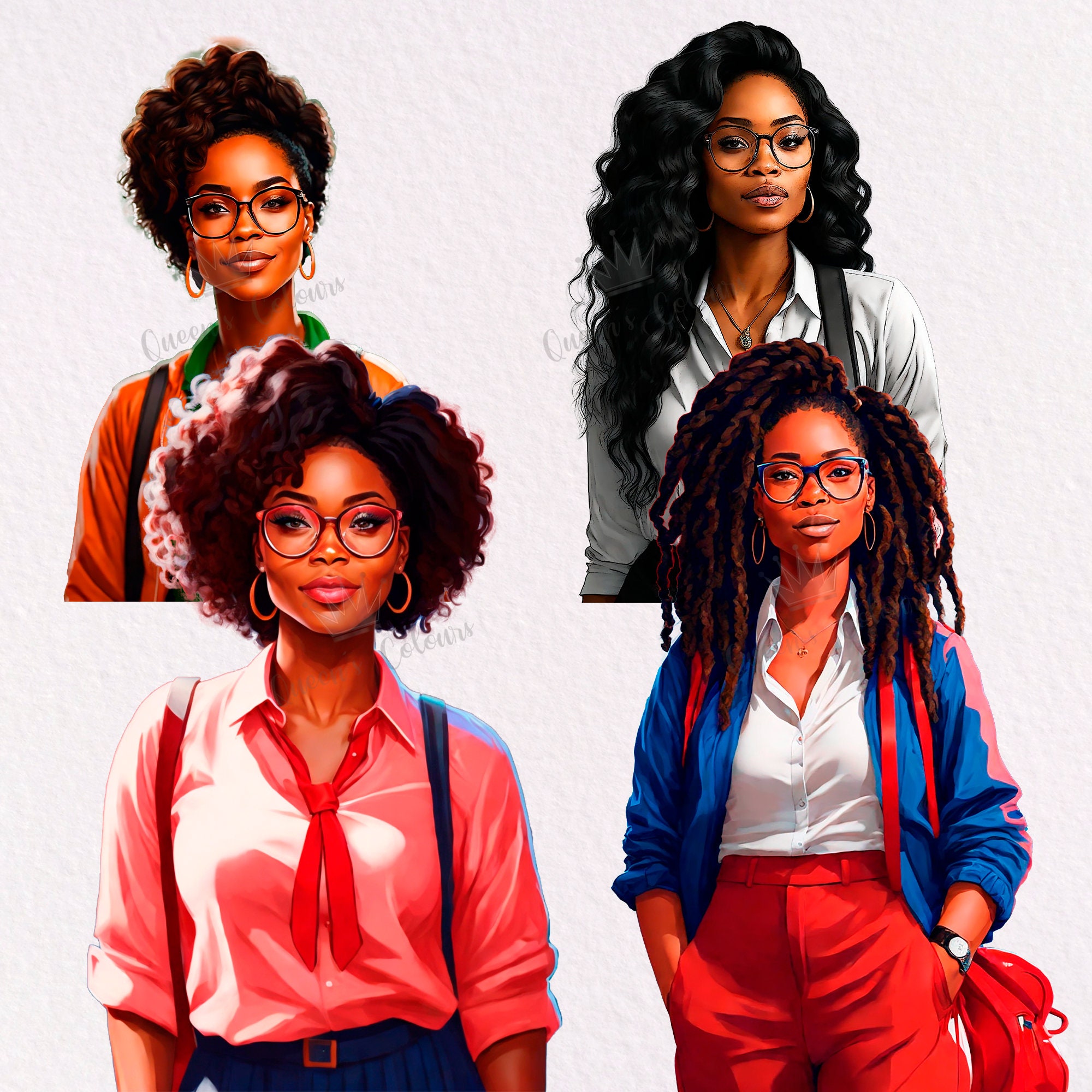 Teacher Woman Clipart, Black Teacher PNG, Teacher Stationary, Autumn ...