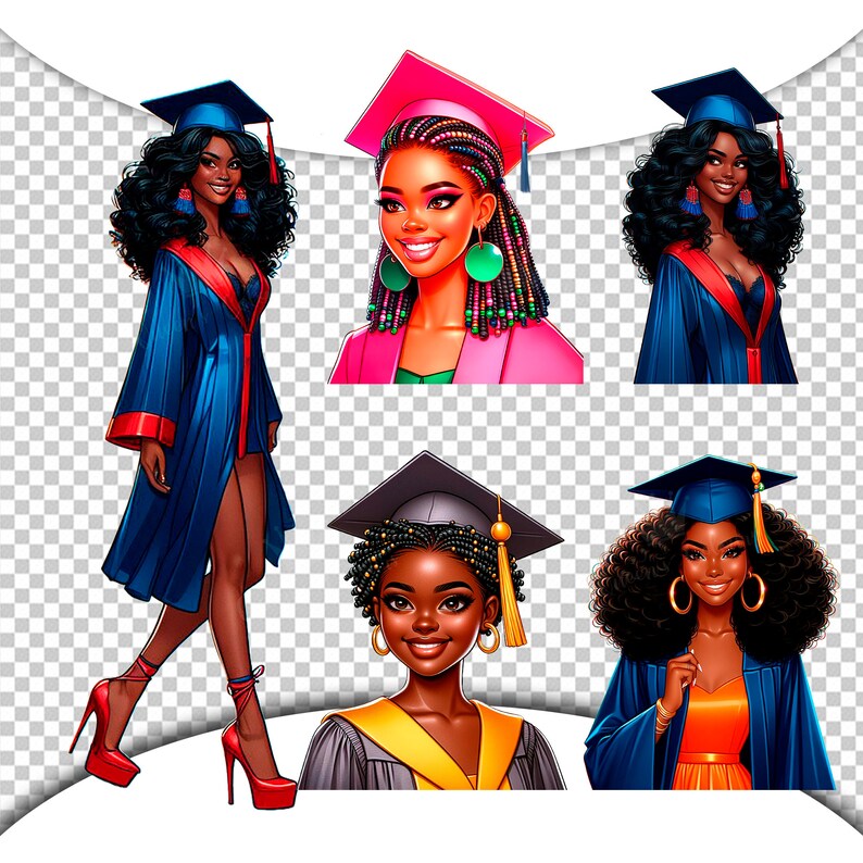 Graduation Girl Clipart, Graduation Girl PNG, Graduating Girls Planner ...