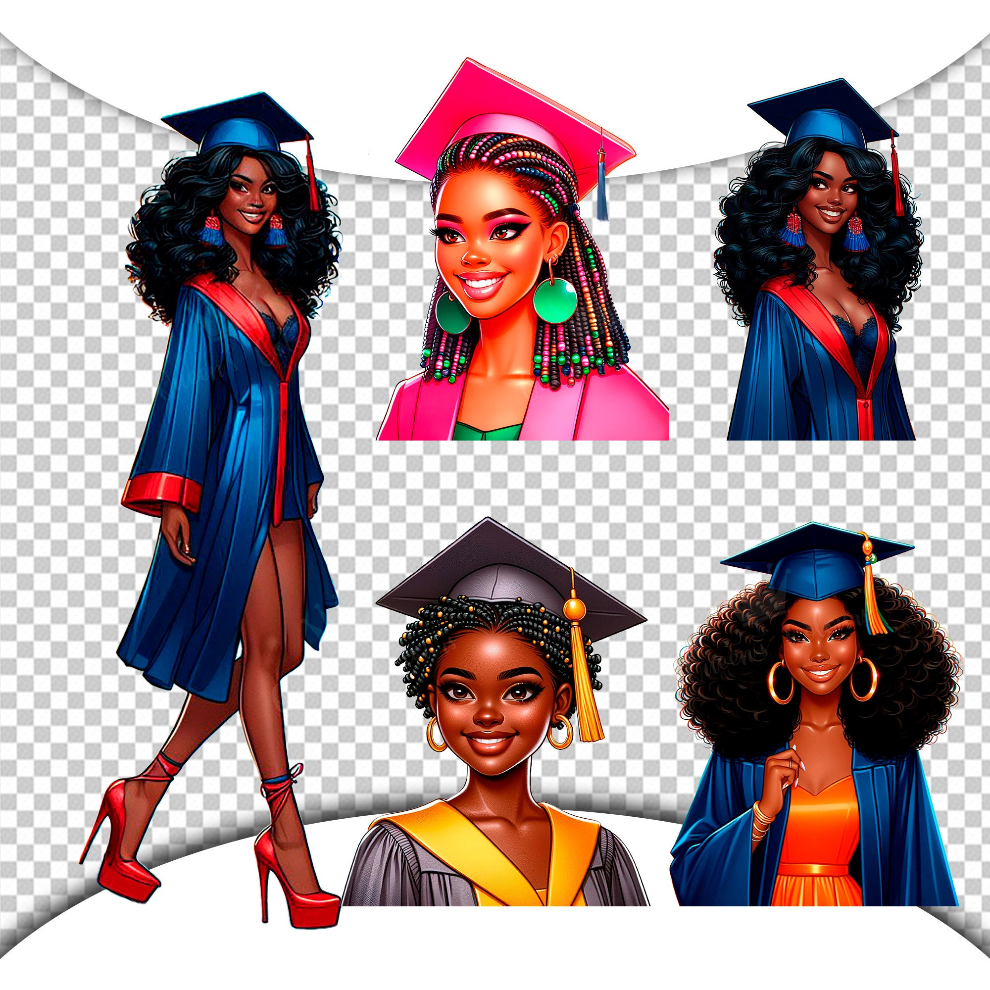 Graduation Girl Clipart, Graduation Girl PNG, Graduating Girls Planner ...