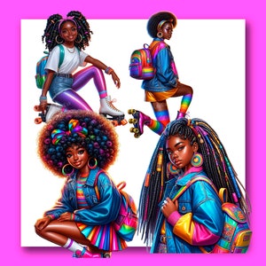 School Teenager Girl Clipart, Afro Teenager Clipart, Highschool Girl ...