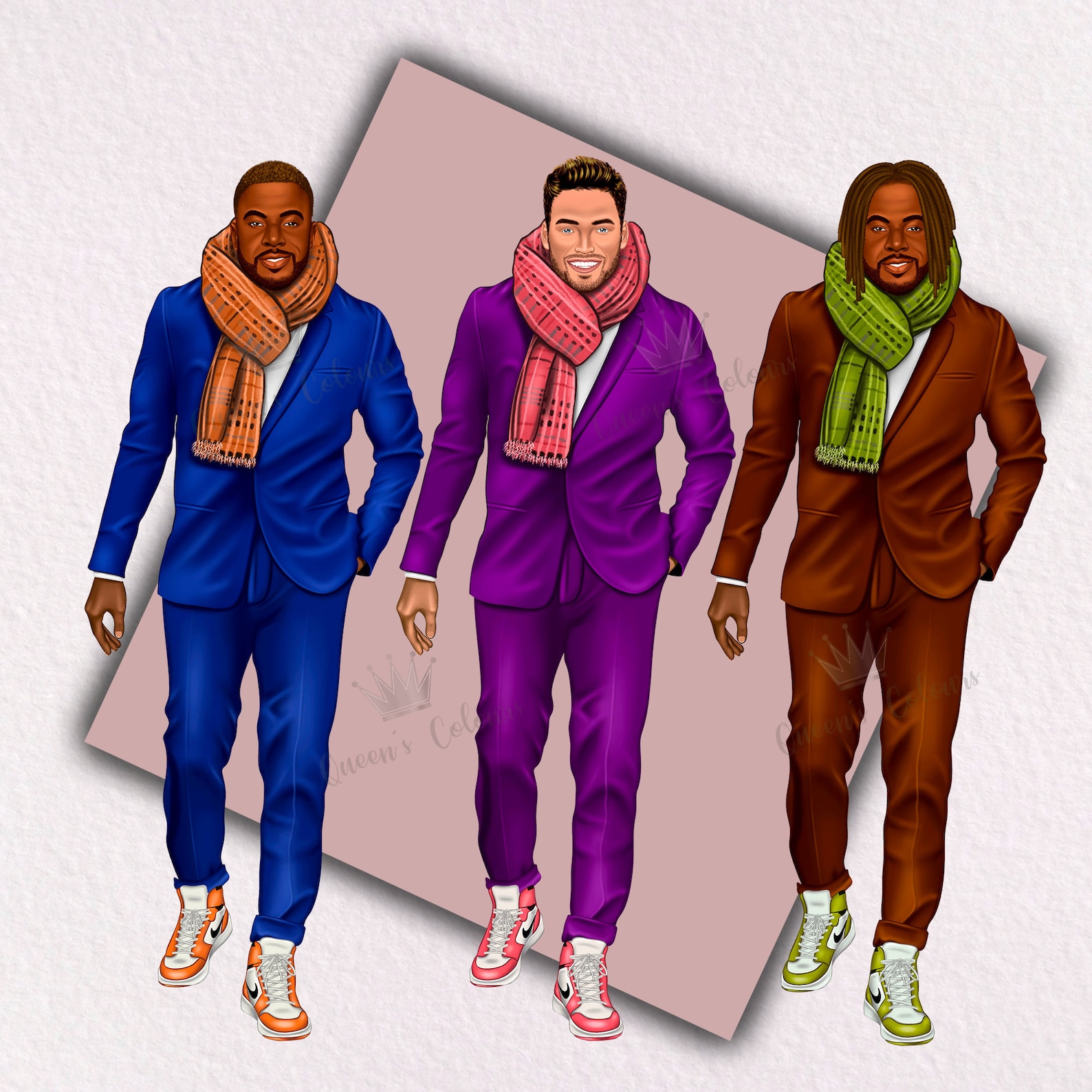Black Man Fashion Clipart, Afro Male Clipart, Black Men Clipart ...