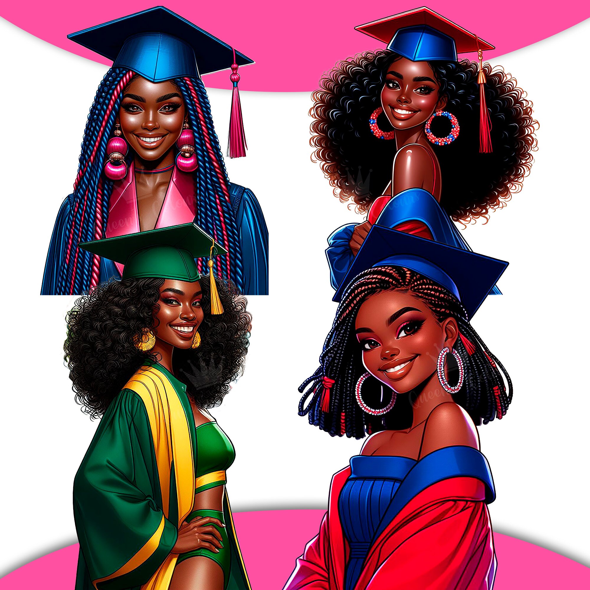 Graduation Clipart, Graduation Girls Planner Stickers, College Senior ...