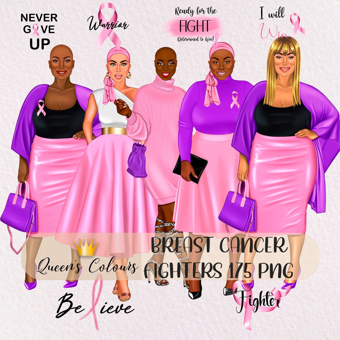 Breast Cancer Girls Clipart, Cancer Awareness Clipart, Cancer Clip Art ...