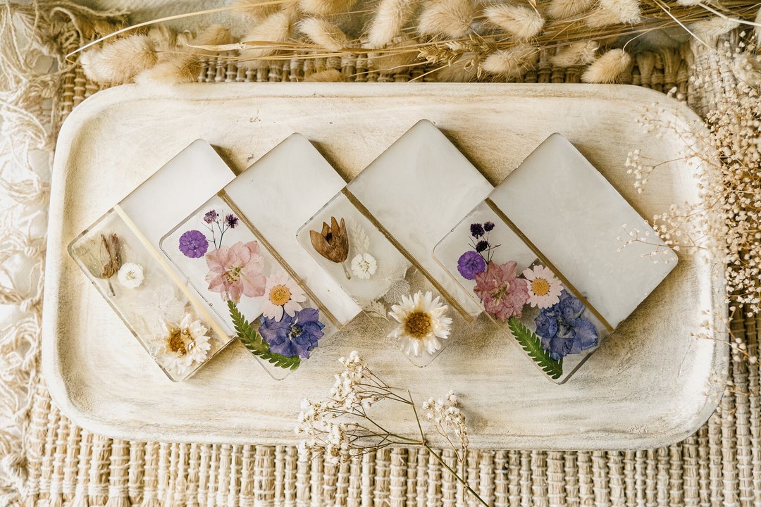 Floral Coasters | 2pcs | Resin Coaster | Gift Ideas | Housewarming ...