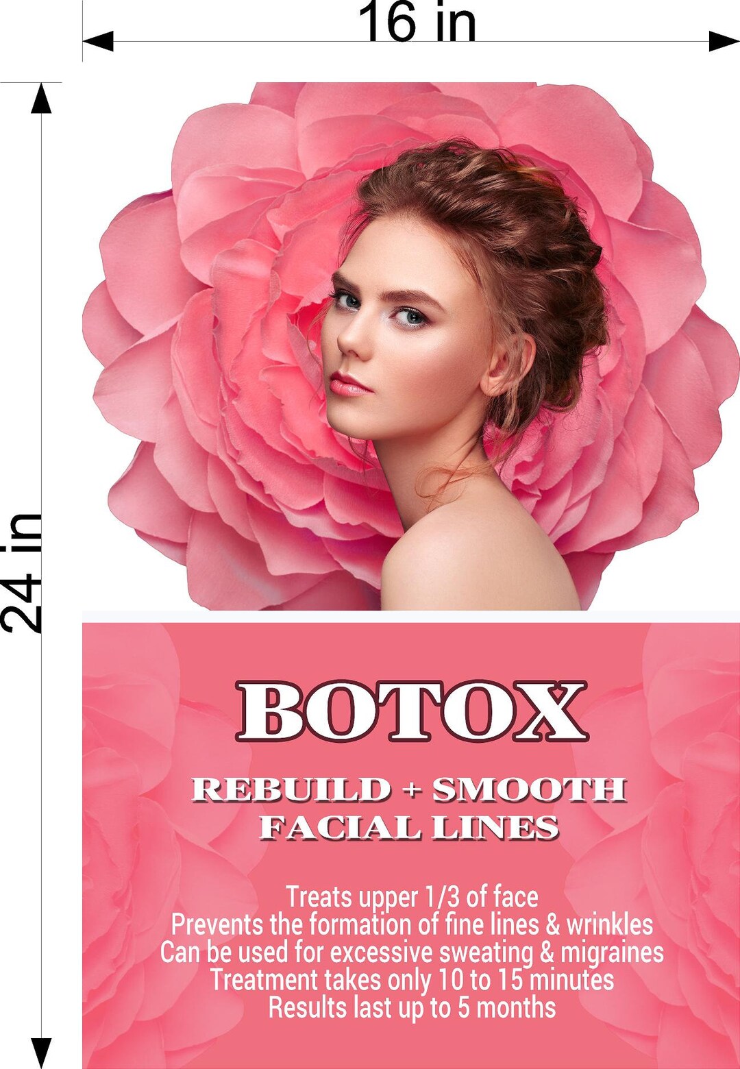 Botox 05 Perforated Mesh One Way Vision See-through Window Vinyl Sign ...