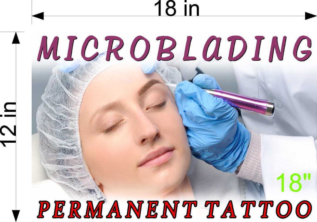 Microblading 09 Wallpaper Poster With Adhesive Backing Wall Sticker ...