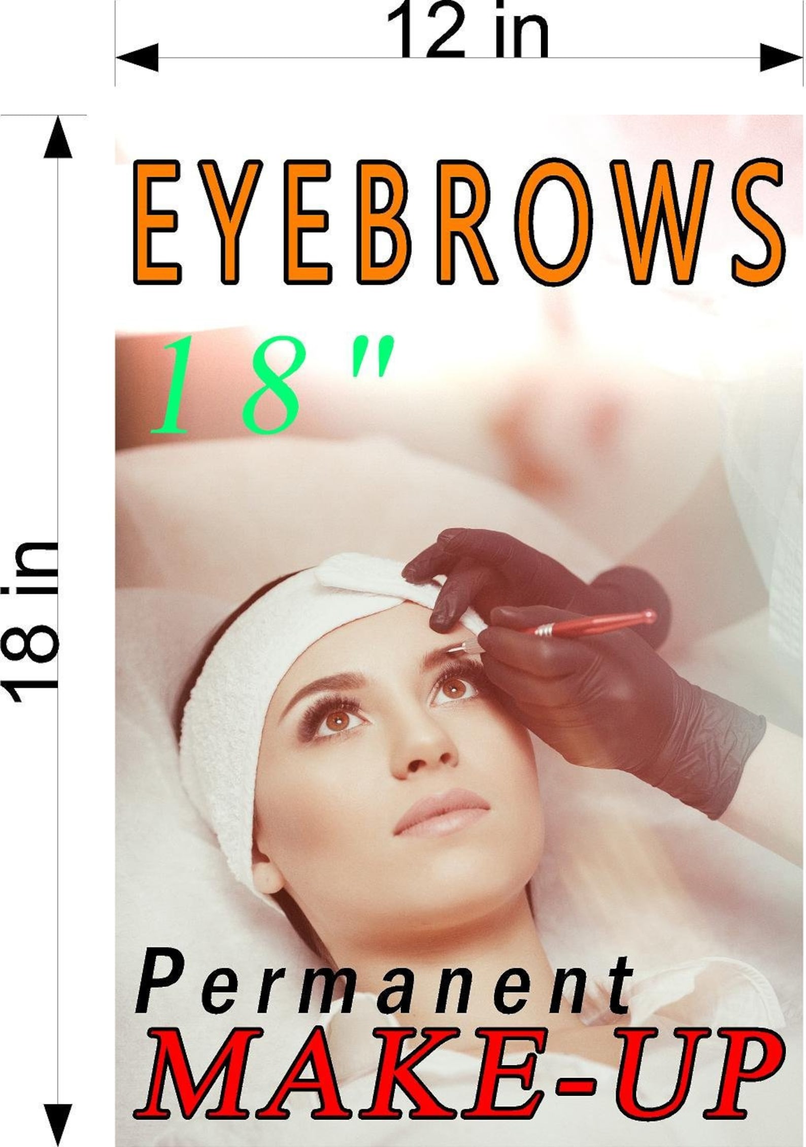 Eyebrows 11 Wallpaper Poster With Adhesive Backing Permanent Make-up ...