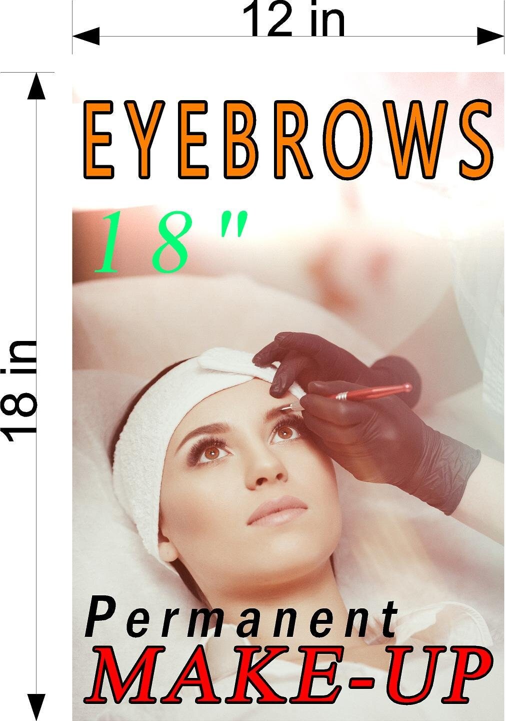 Eyebrows 11 Wallpaper Poster With Adhesive Backing Permanent Make-up ...