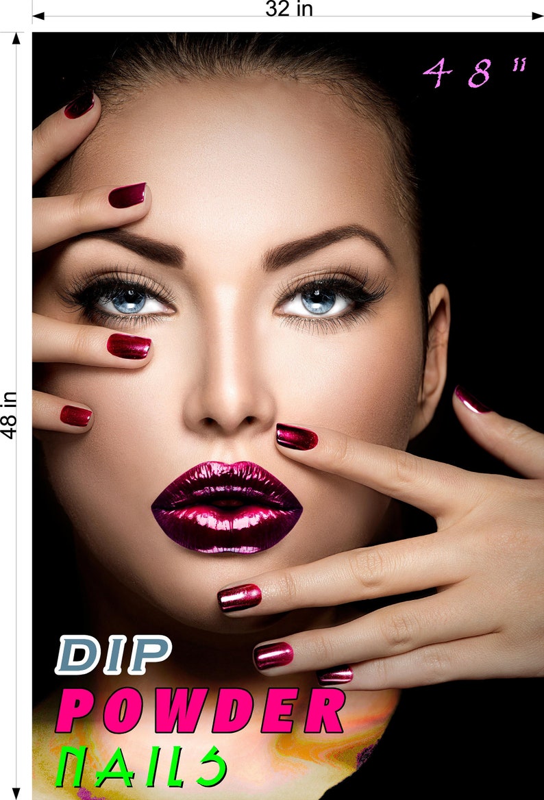 Dip Powder 02 Wallpaper Poster With Adhesive Backing Wall Sticker Decal ...