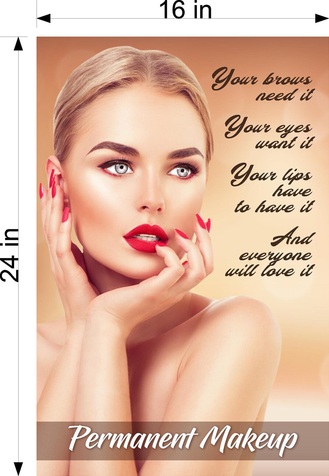 Permanent 04 Photo-realistic Paper Poster Interior Inside Sign Wall ...