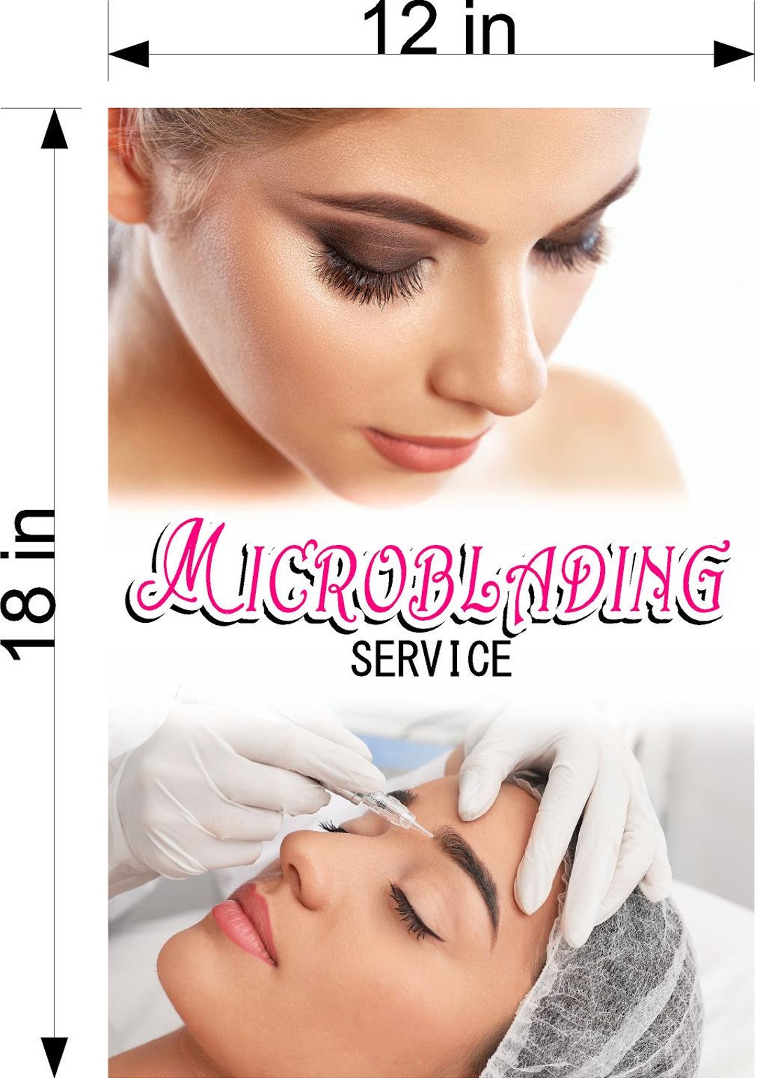 Microblading 13 Wallpaper Poster With Adhesive Backing Wall Sticker ...