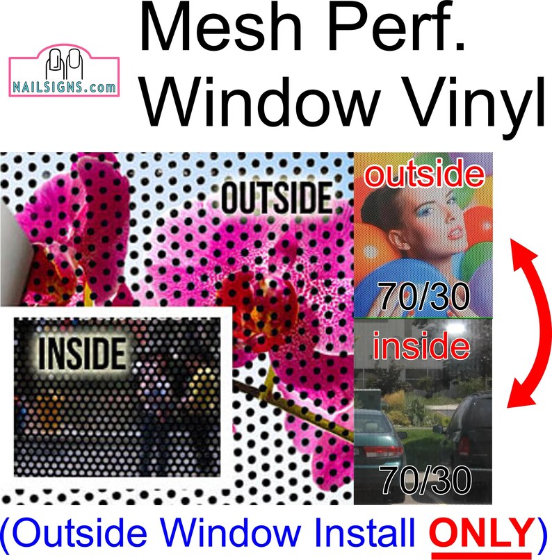 SPA 19 Perforated Mesh One Way Vision See-through Window Vinyl Sign ...