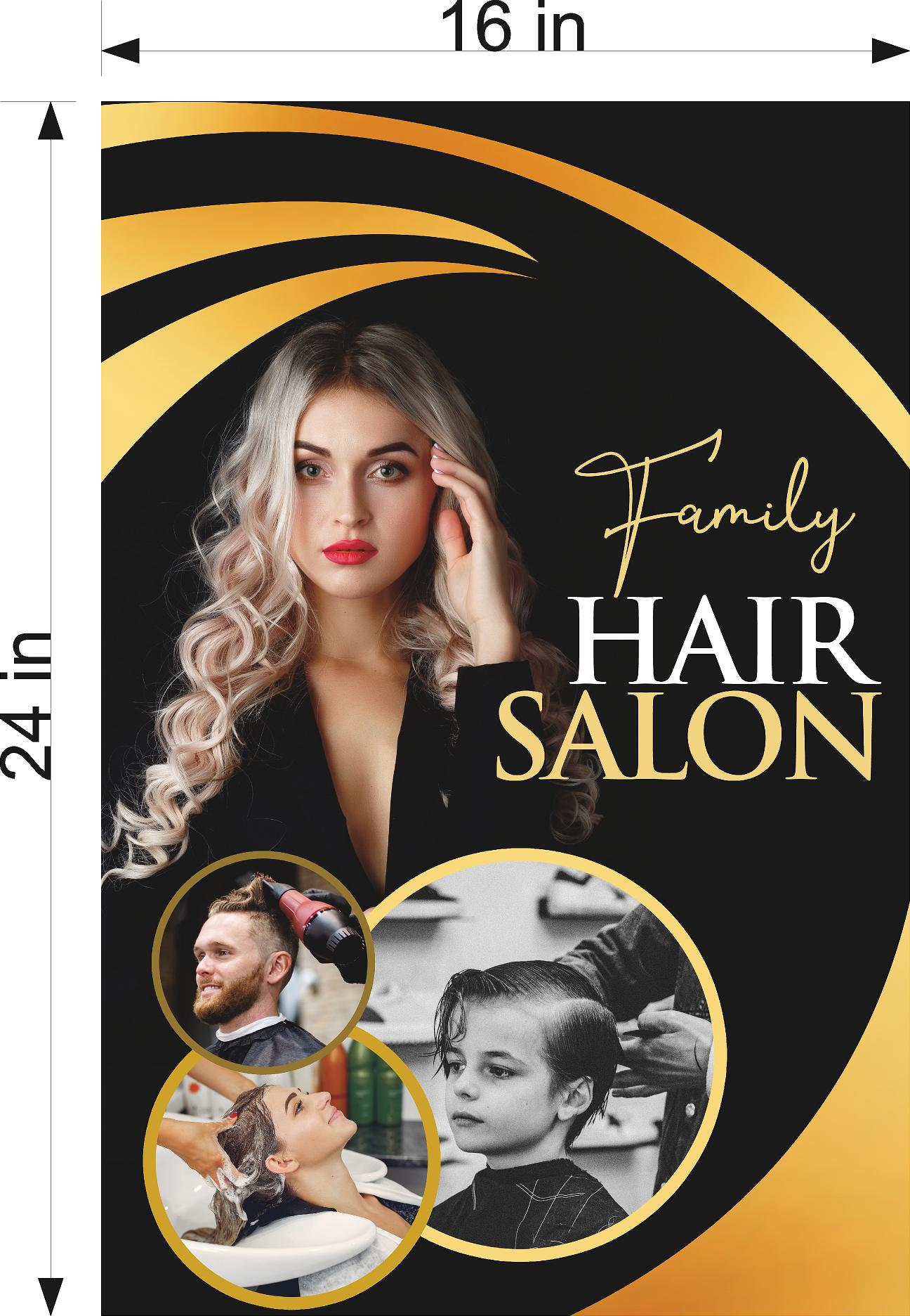 Family Hair 15 Perforated Mesh One Way Vision See-through Window Vinyl ...