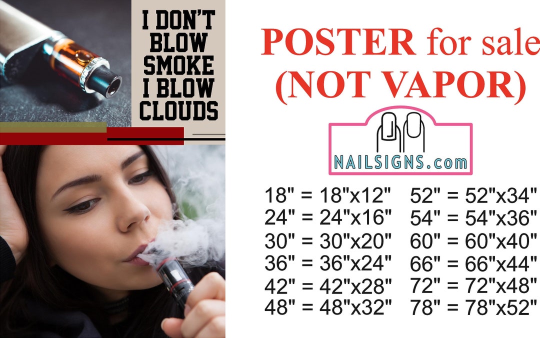 Vape 02 Photo-realistic Paper Poster Premium Interior Inside Sign Wall ...