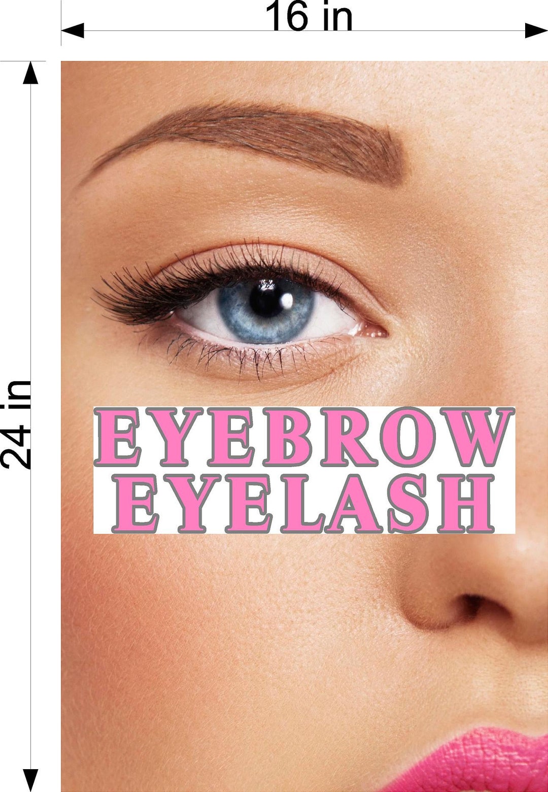 Eyebrows 02 Window Decal Interior/exterior Vinyl Adhesive Front Poster ...