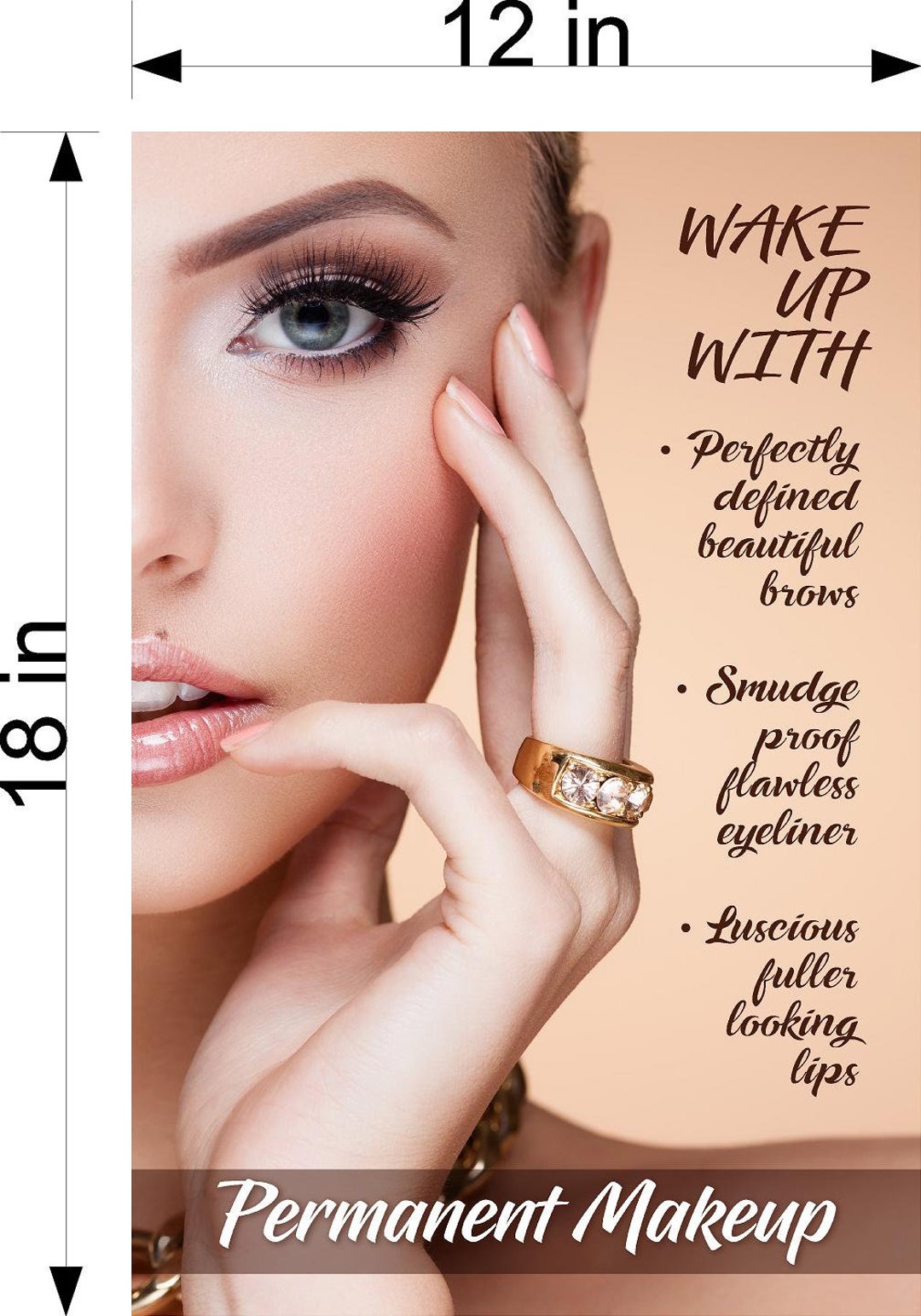 Permanent 02 Wallpaper Poster With Adhesive Backing Wall Sticker Décor ...