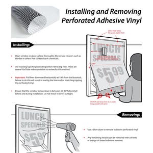 Hair Salon 11 Perforated Mesh One Way Vision Window See-through Sign ...