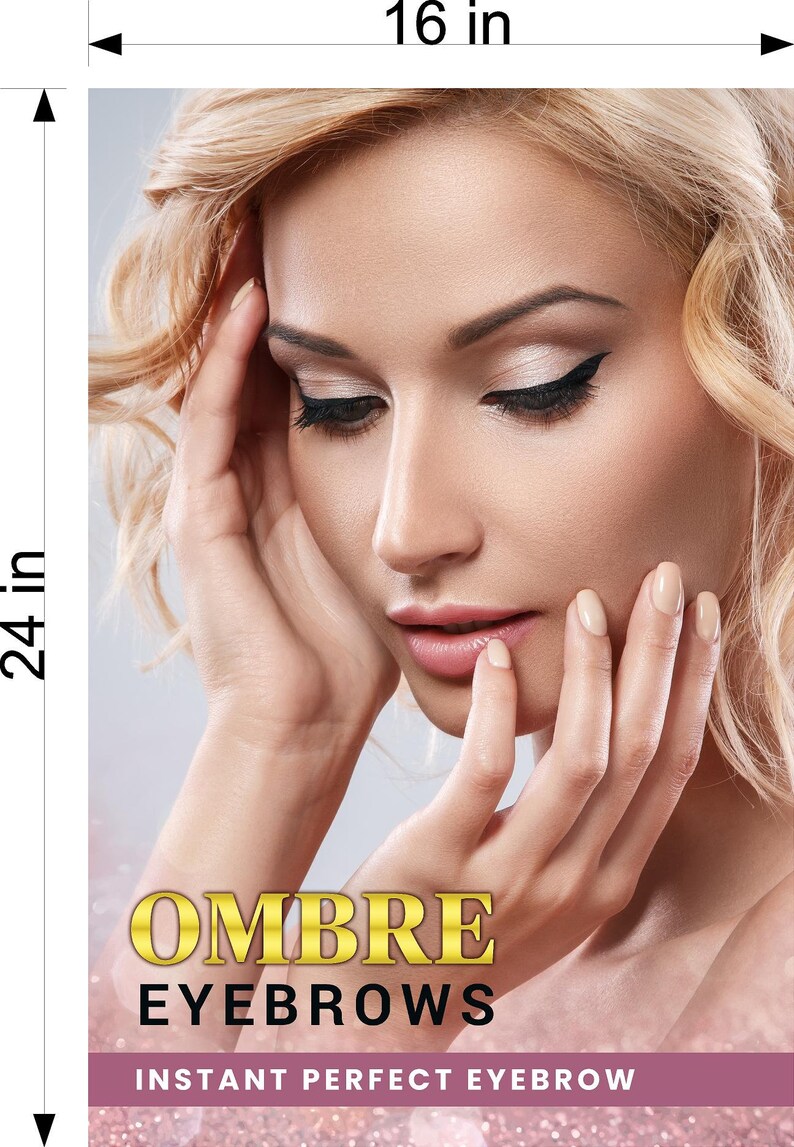 Ombre Eyebrows 02 Photo-realistic Paper Poster Interior Powdered Brows ...