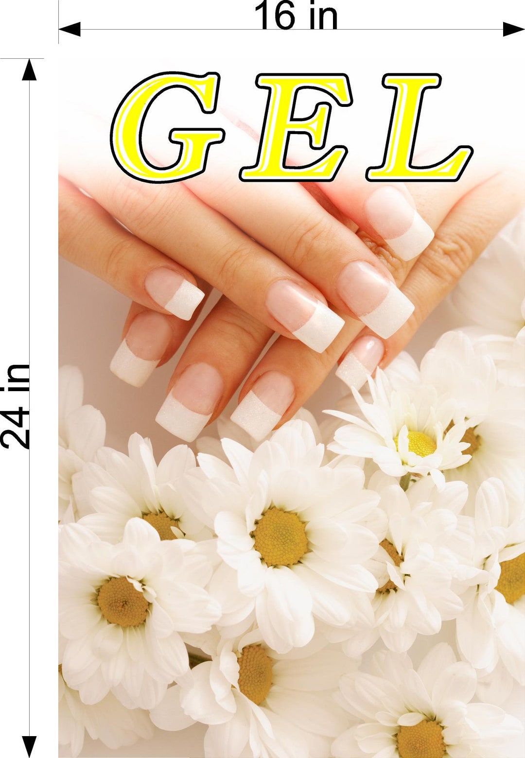 Gel 06 Interior/exterior Window Decal Vinyl Adhesive Front Poster ...
