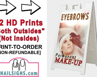 Digital Prints 17 16 20 Waxing Salon Sidewalk Portable Display Posters ...